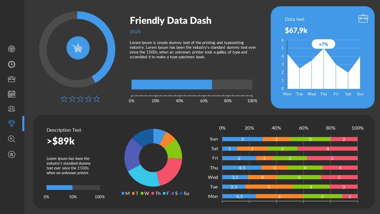 Friendly Data Dashboards PowerPoint Presentation Template, Presentation ...