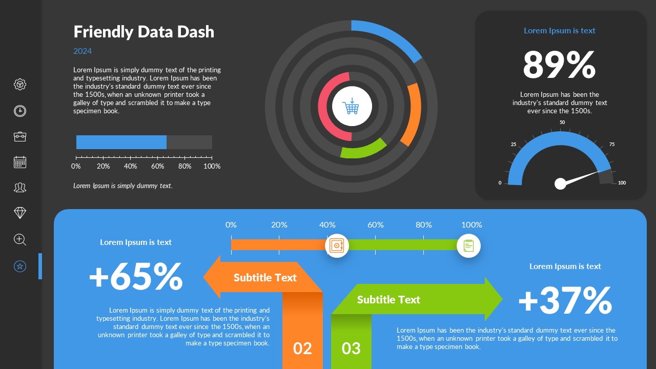 Friendly Data Dashboards PowerPoint Presentation Template, Presentation ...