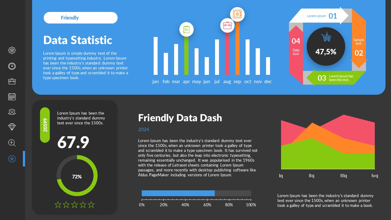 Friendly Data Dashboards PowerPoint Presentation Template, Presentation ...
