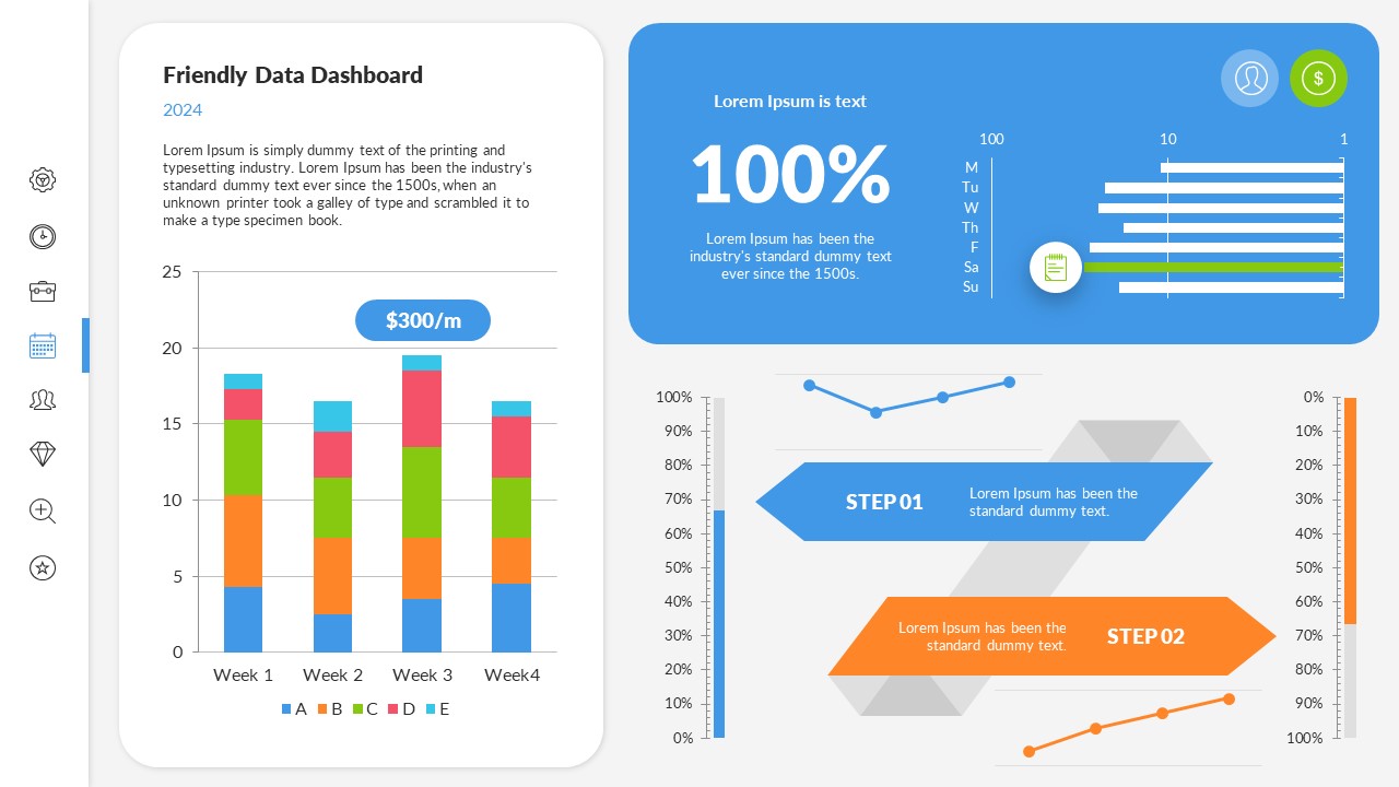 Friendly Data Dashboards PowerPoint Presentation Template, Presentation ...
