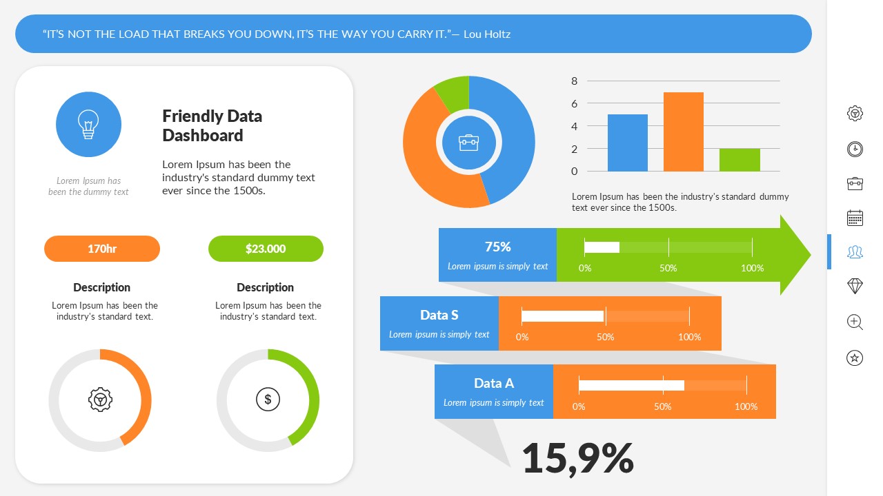 Friendly Data Dashboards PowerPoint Presentation Template, Presentation ...