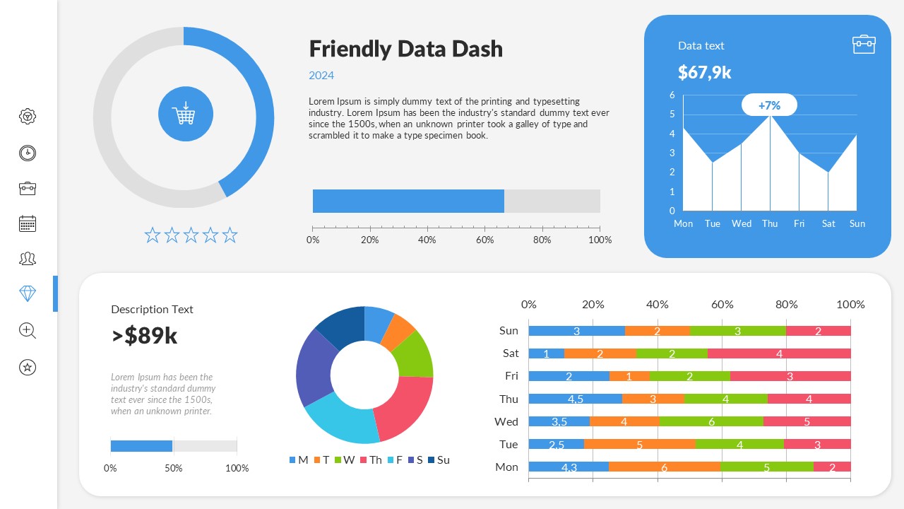 Friendly Data Dashboards PowerPoint Presentation Template, Presentation ...