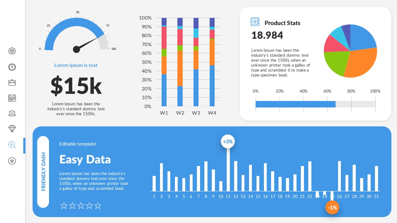 Friendly Data Dashboards PowerPoint Presentation Template, Presentation ...