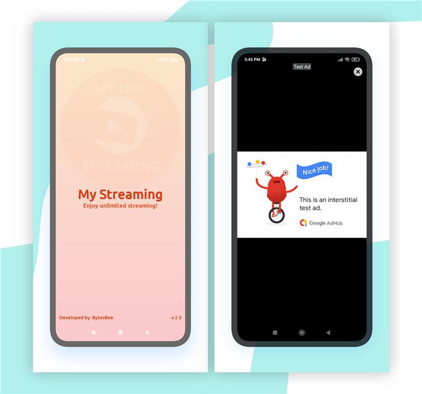 My Streaming Android App with Admin Panel (Android 14 Support) by bytesbee
