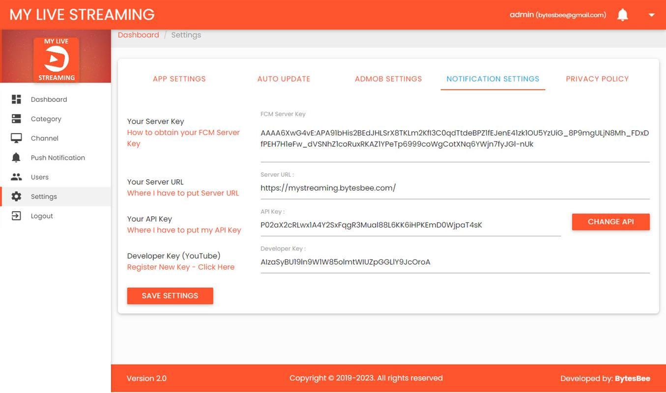My Streaming Android App With Admin Panel Android 14 Support By Bytesbee
