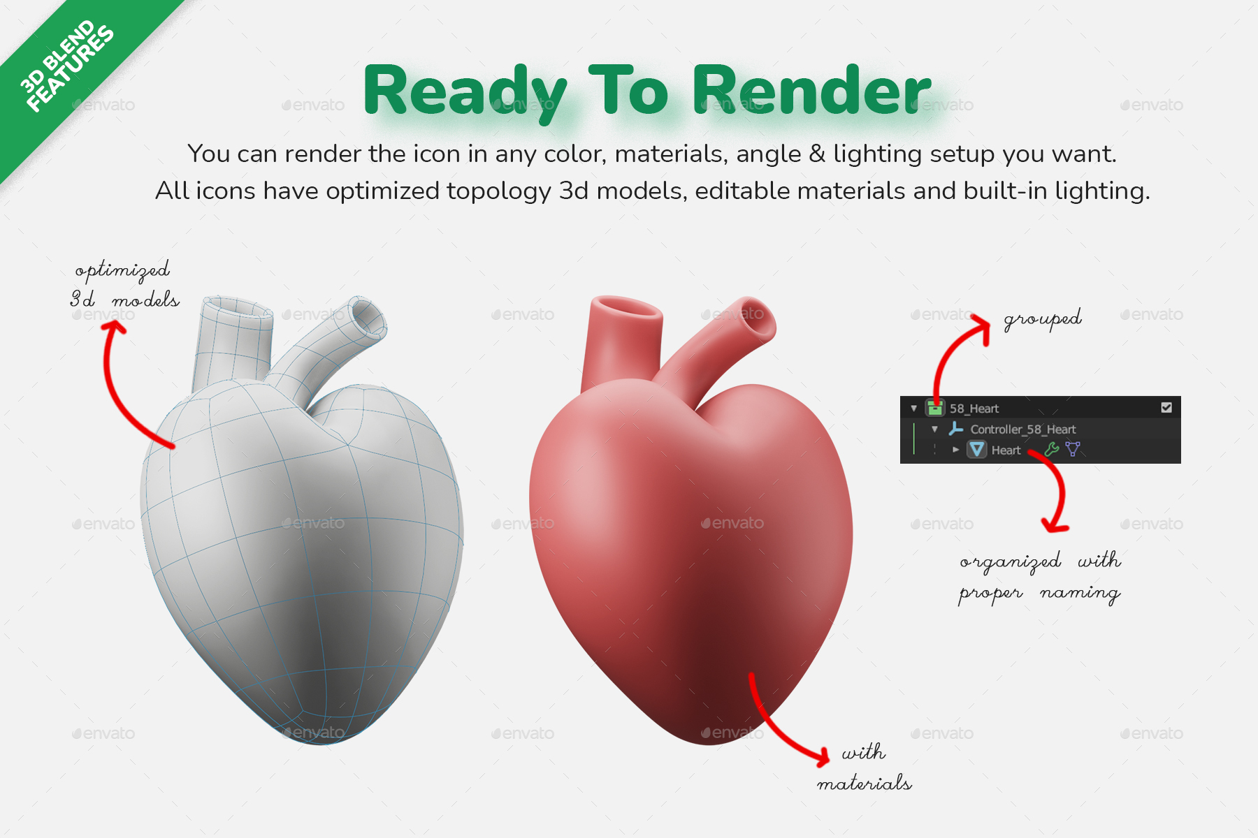 3D Icon Pack - Medical - Vol.03 - Organs, Disease & Medicine, Icons