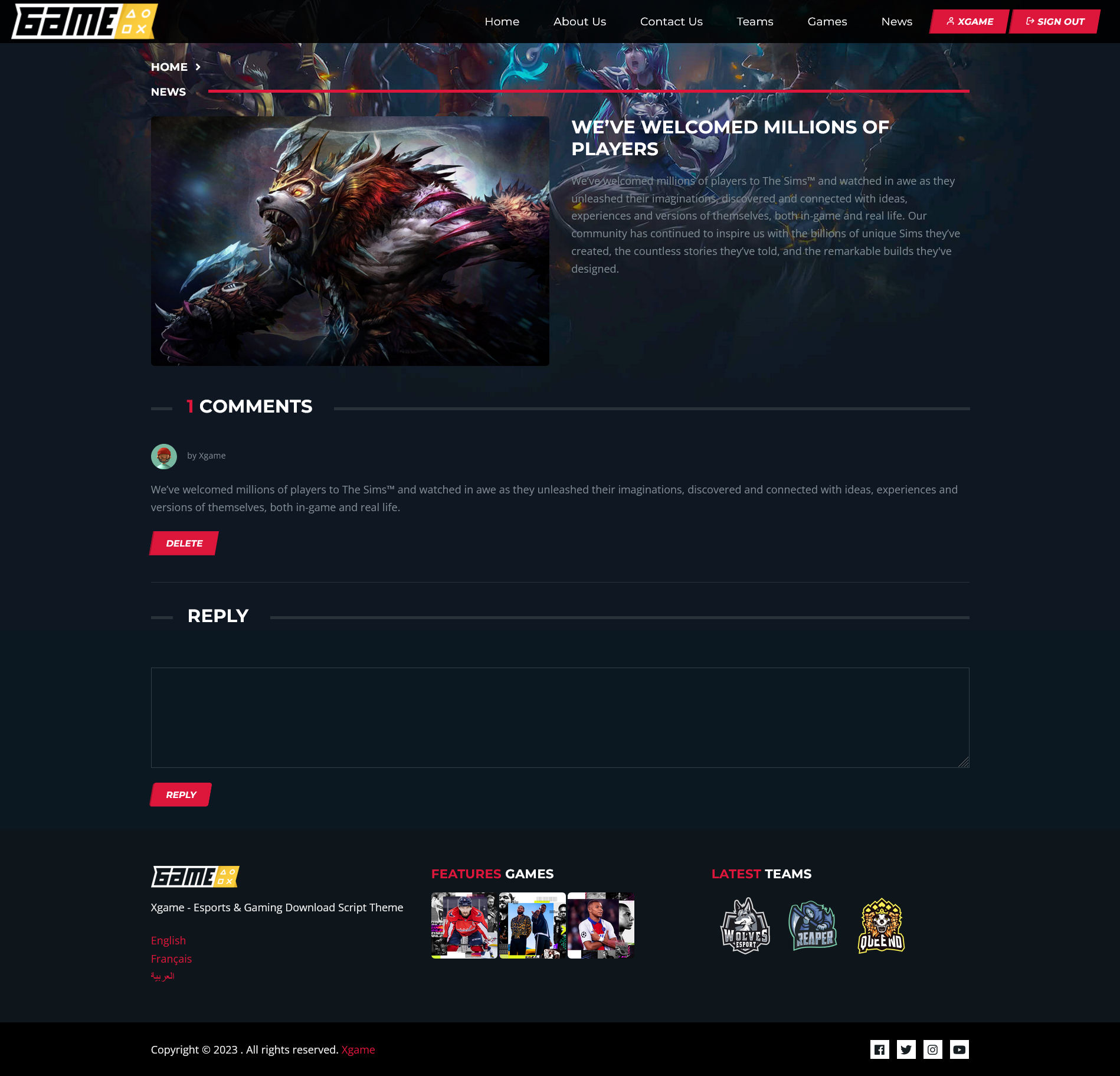 Xgame - Esports & Gaming Download Script Theme. by Meteros | CodeCanyon