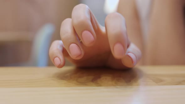 Impatient person tapping on the table with fingers, Stock Footage ...