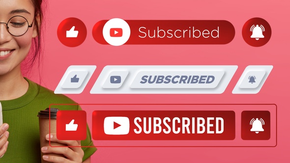 Dynamic And Elegant Youtube Subscribe Button, Motion Graphics | VideoHive