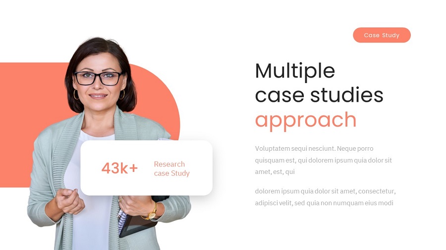 Case Study and Research Powerpoint Template, Presentation Templates