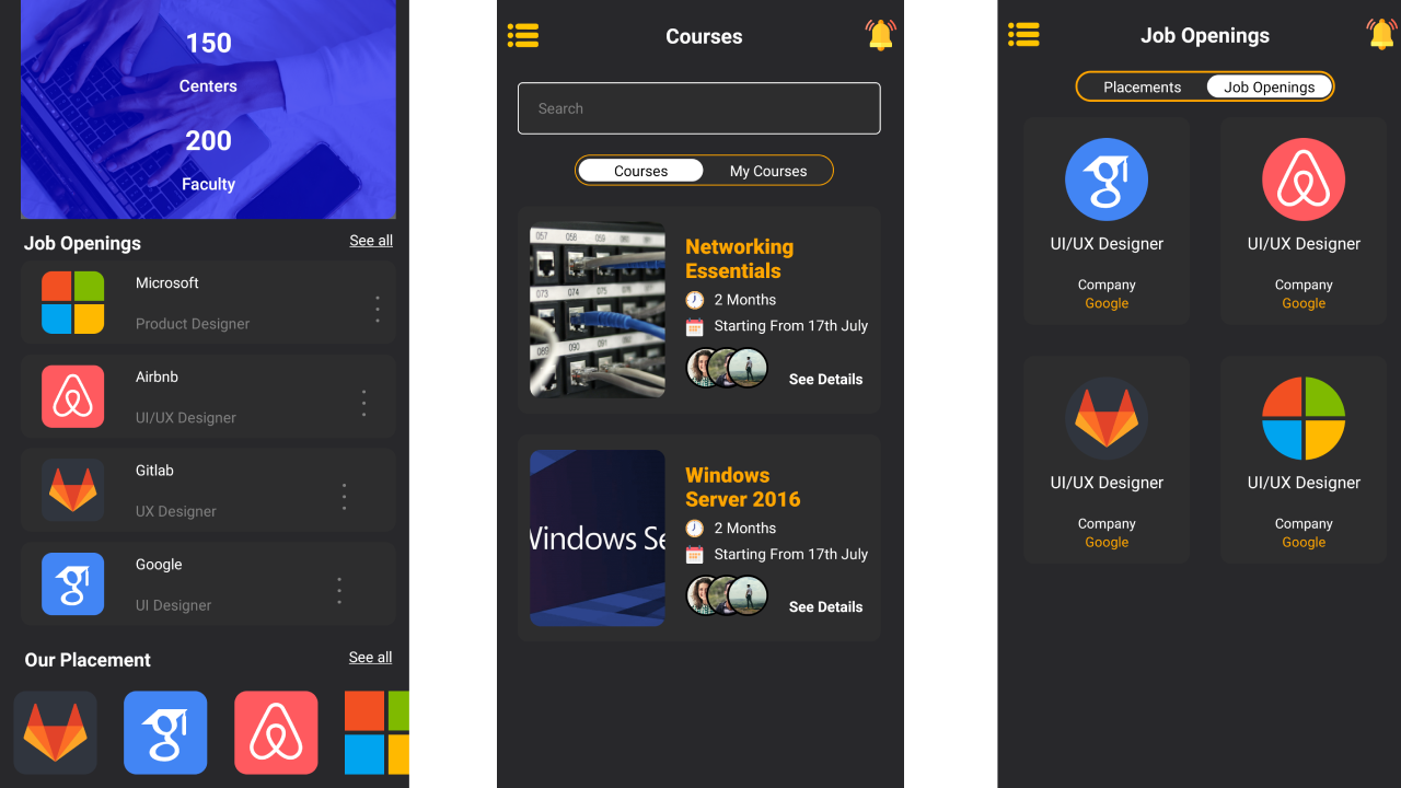 React native 3 in 1 app template UI kit - app bundle by k29solutions