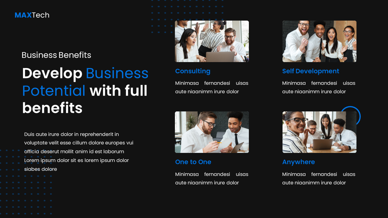 MaxTech Dark - Business Presentation PowerPoint Template, Presentation ...