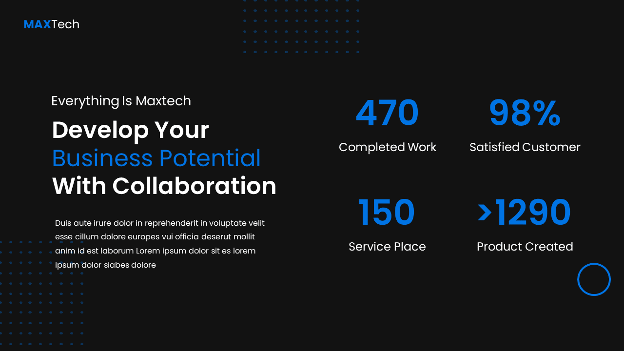 MaxTech Dark - Business Presentation PowerPoint Template, Presentation ...