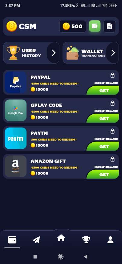 QuickEarn - Android Online Earning App with Admin Panel by CSMDevelopers