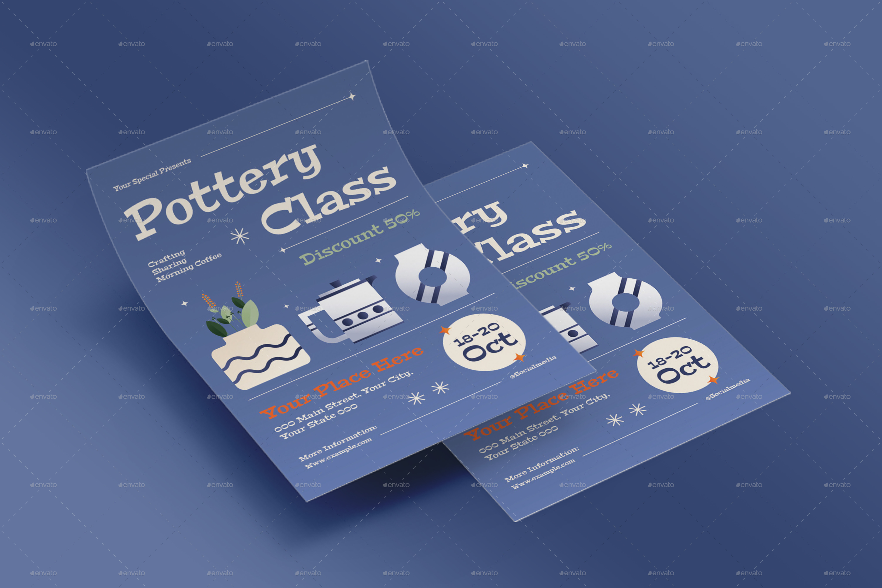 Pottery Class Flyer, Print Templates | GraphicRiver