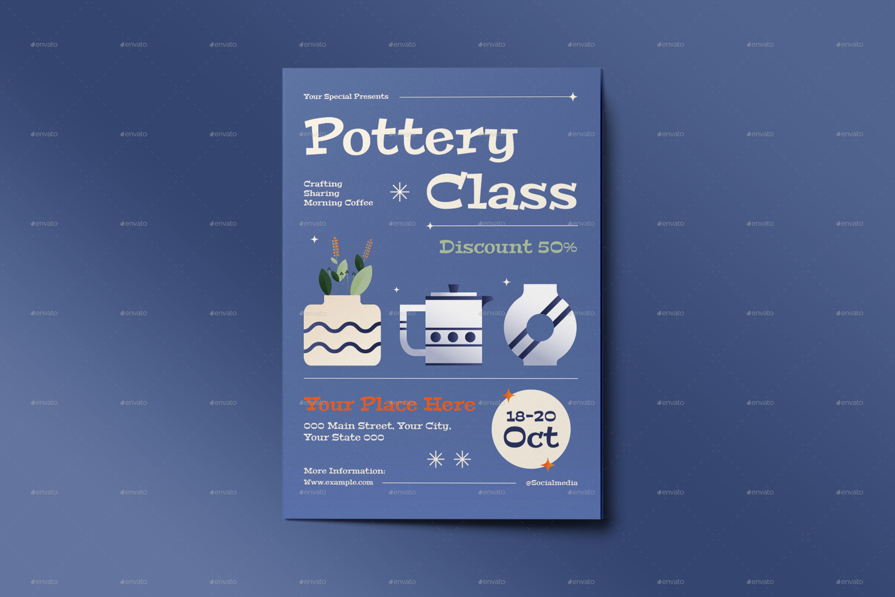 Pottery Class Flyer, Print Templates | GraphicRiver