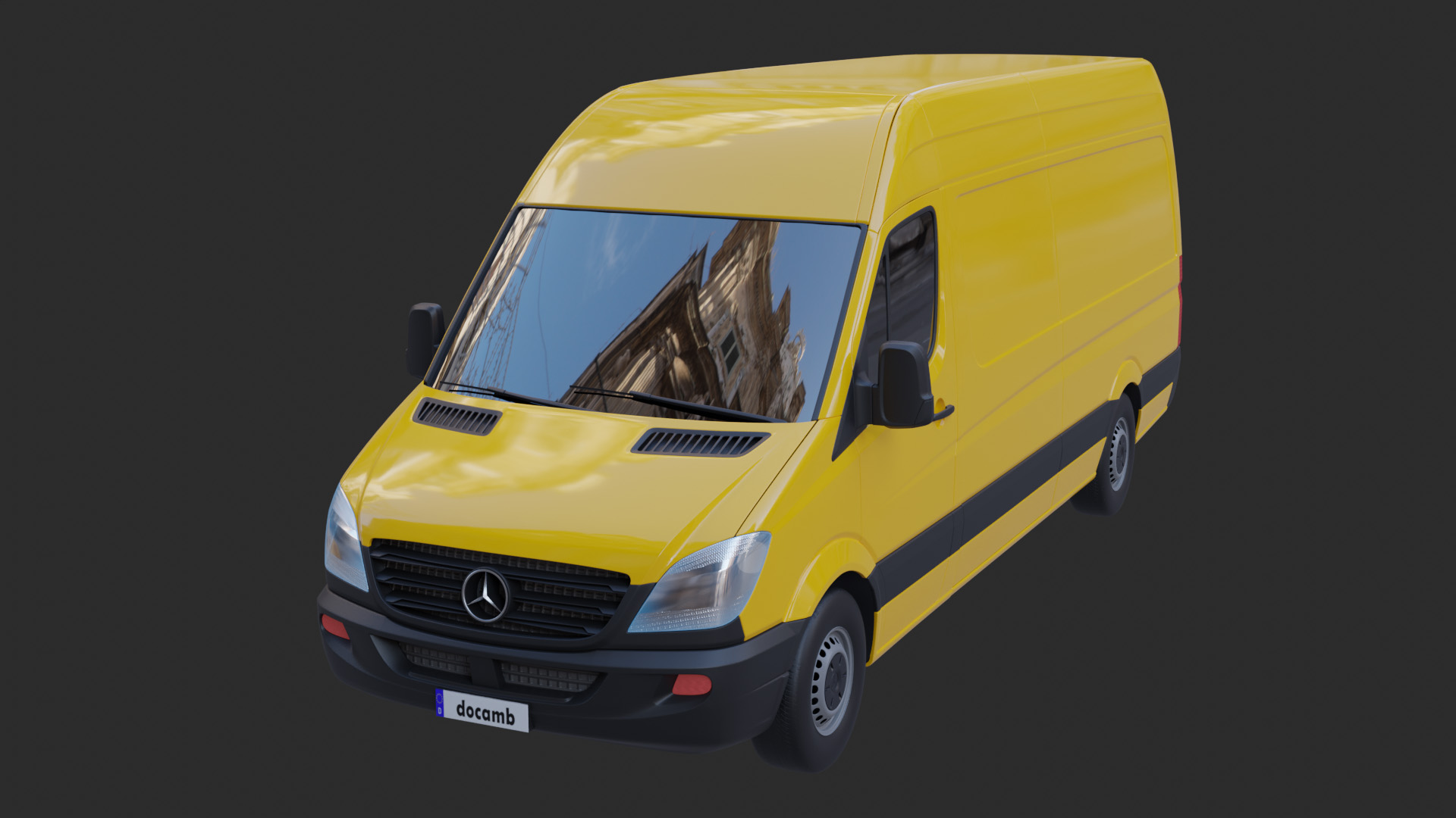 Mercedes Benz Sprinter van pbr 3d model by docbasuony | 3DOcean