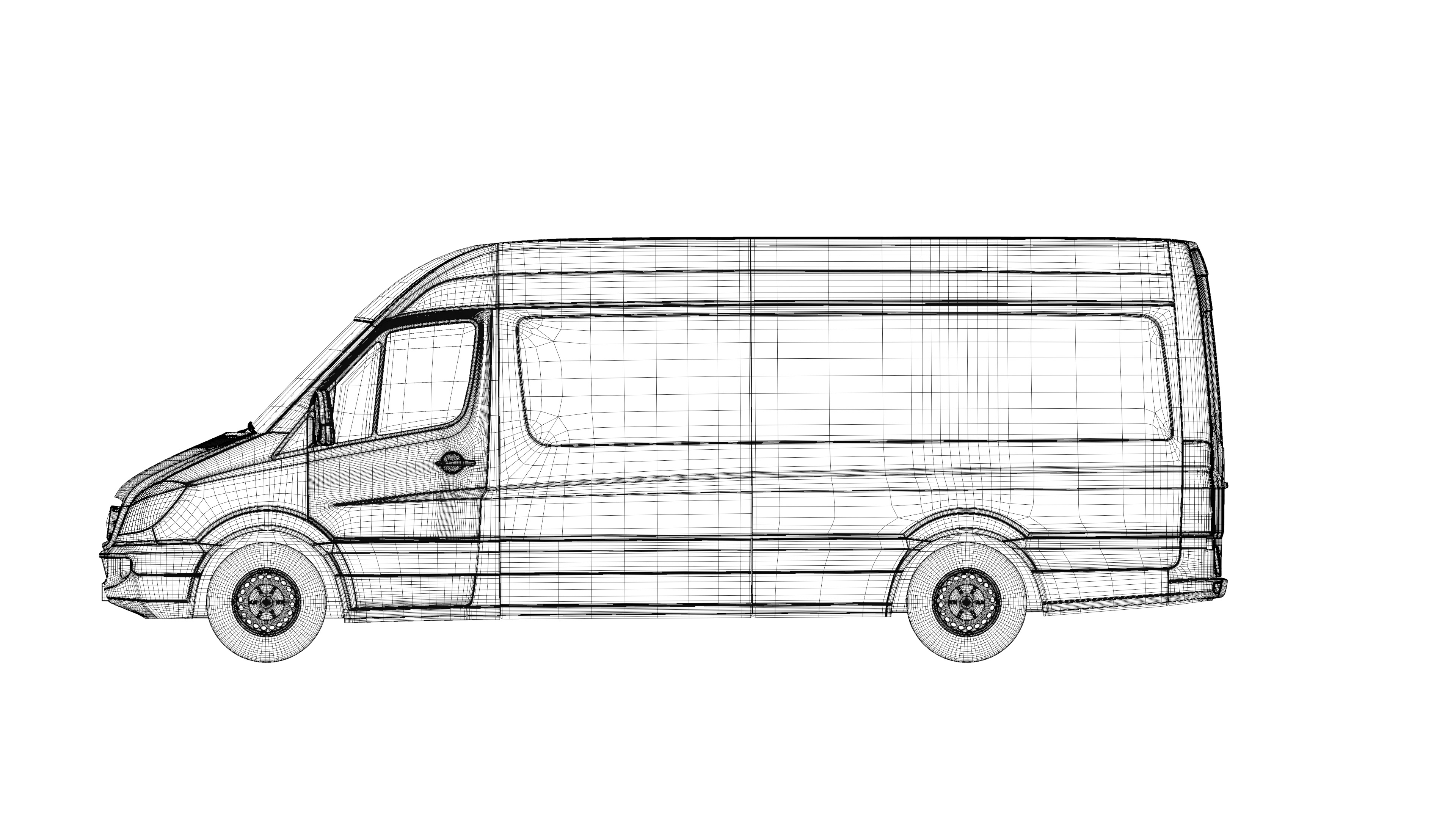 Mercedes Benz Sprinter van pbr 3d model by docbasuony | 3DOcean