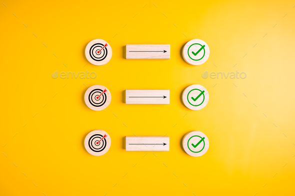 Business target goal and checklist icons Stock Photo by 1footage ...