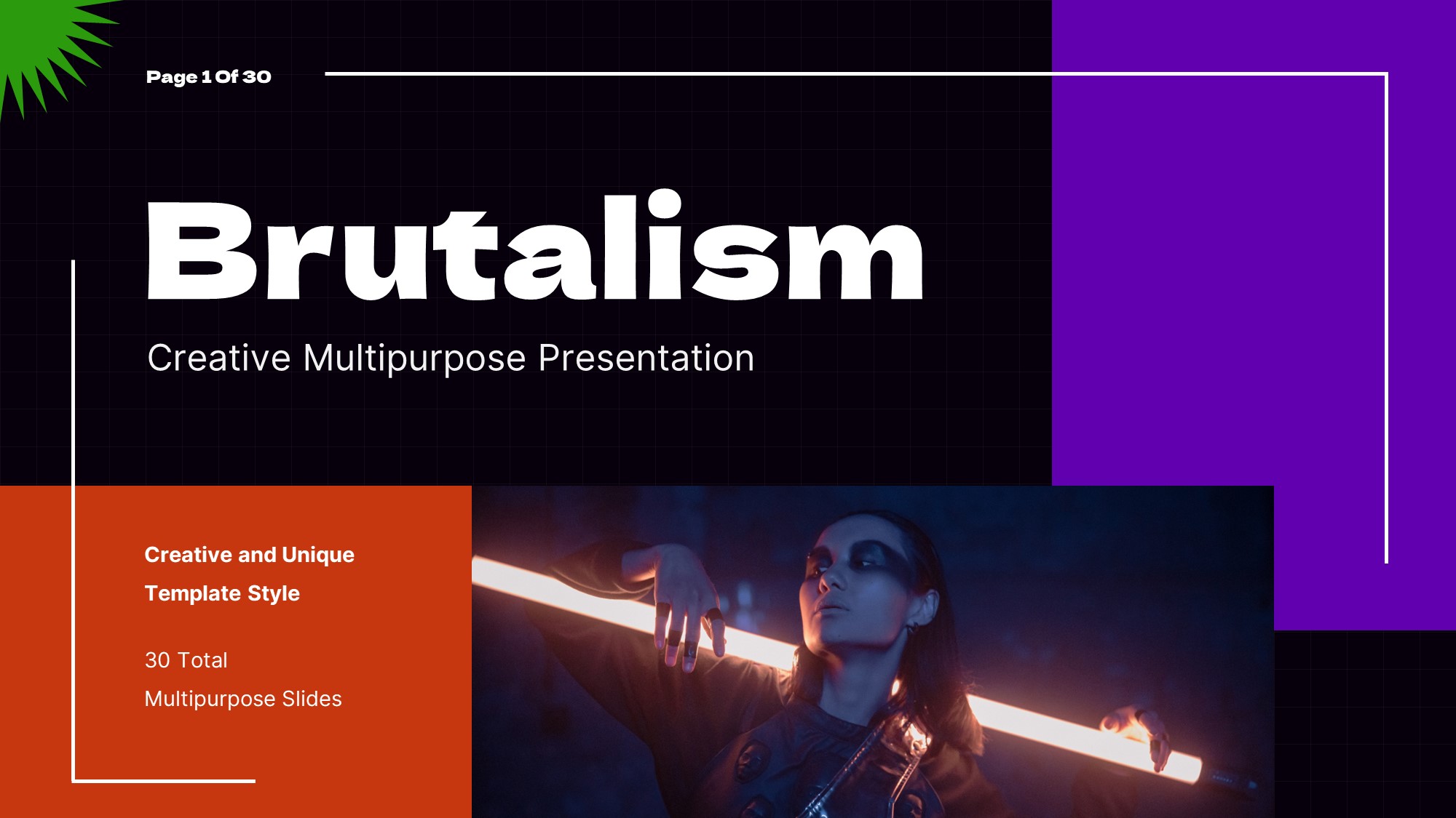 Brutalism Creative Multipurpose PowerPoint, Presentation Templates