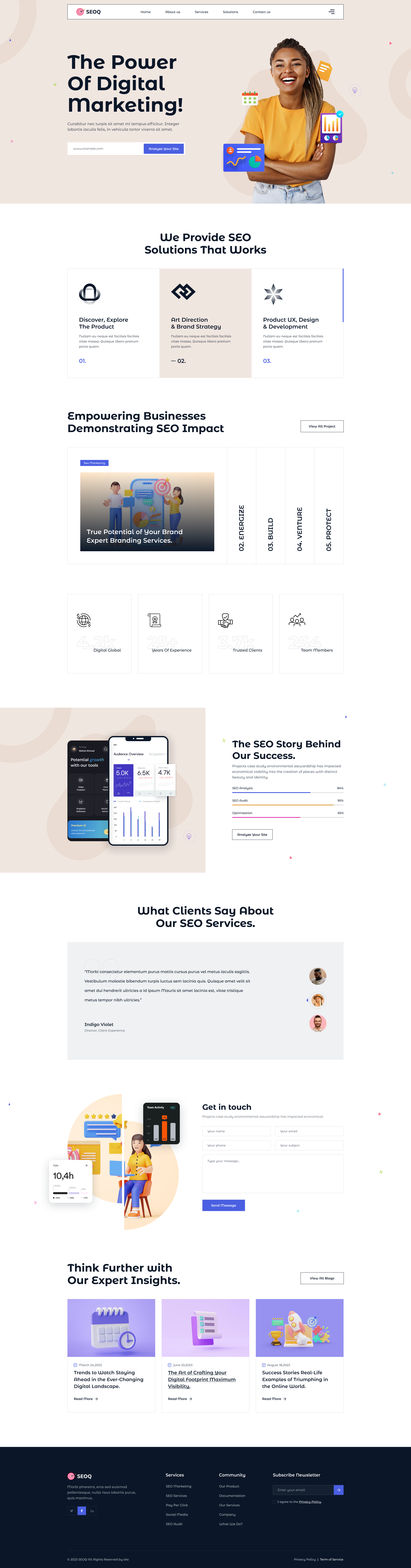 SEOQ - SEO & Digital Marketing Agency Figma Template. by GPTheme ...