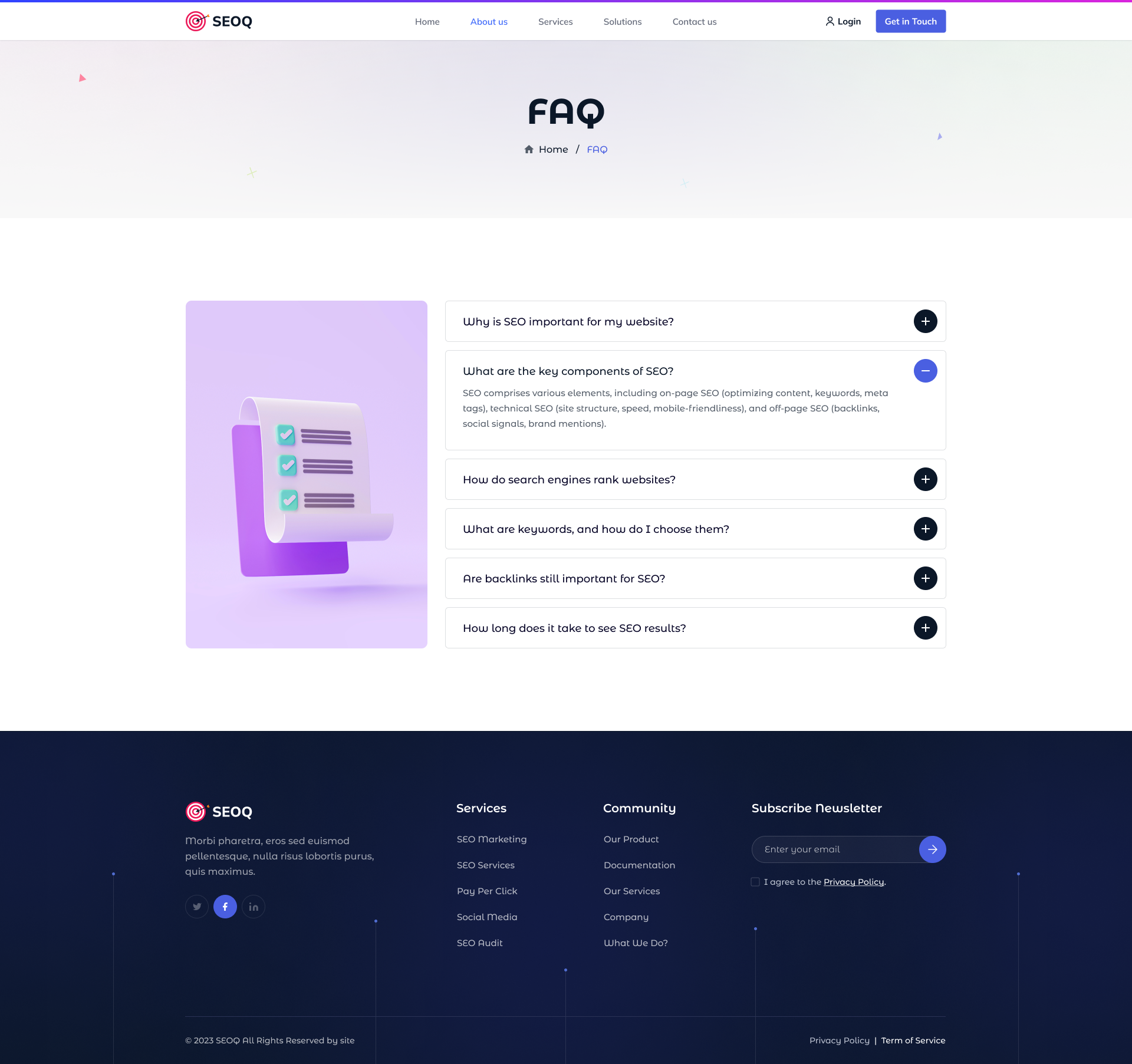 SEOQ - SEO & Digital Marketing Agency Figma Template. by GPTheme ...