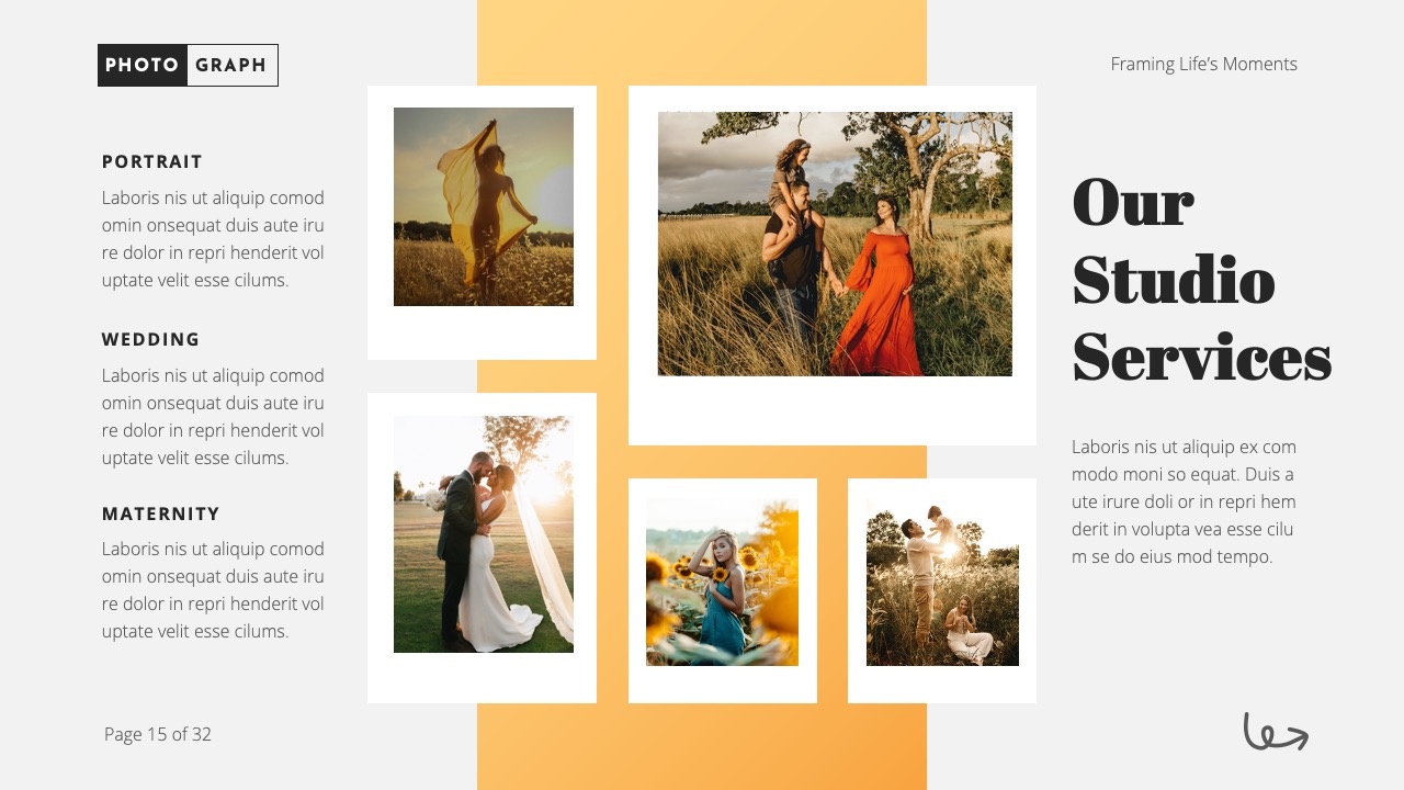 Lens Studio: Photography PowerPoint Template, Presentation Templates