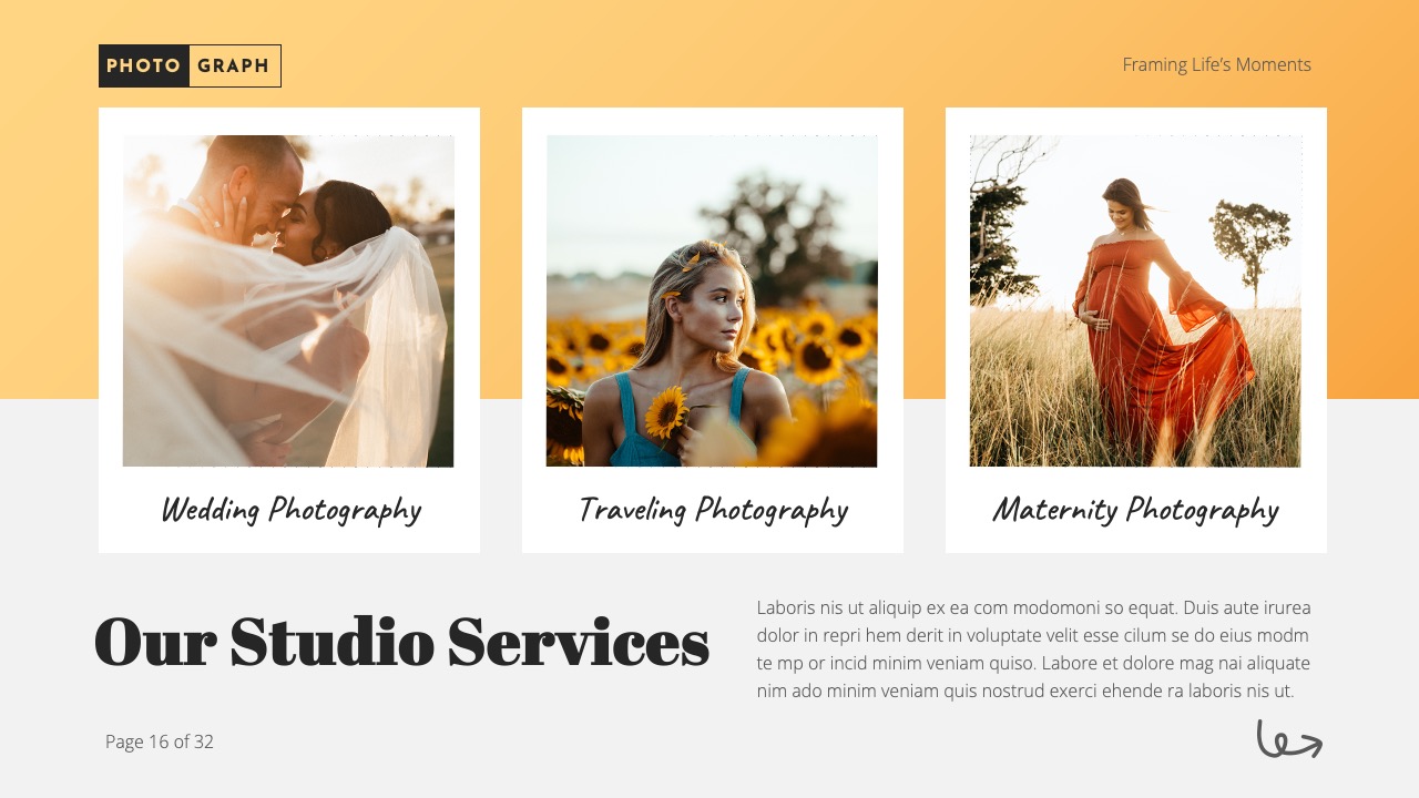 Lens Studio: Photography PowerPoint Template, Presentation Templates