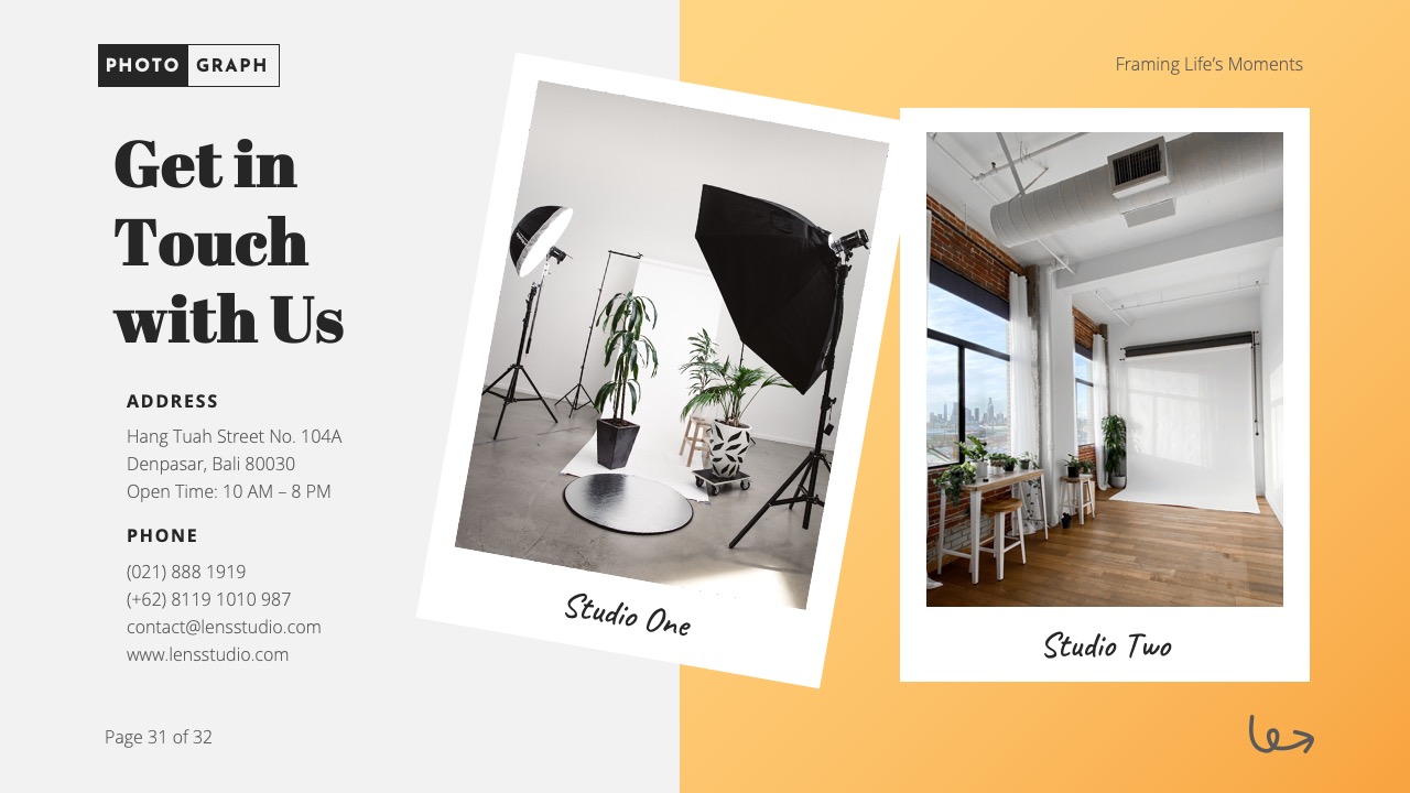 Lens Studio: Photography PowerPoint Template, Presentation Templates