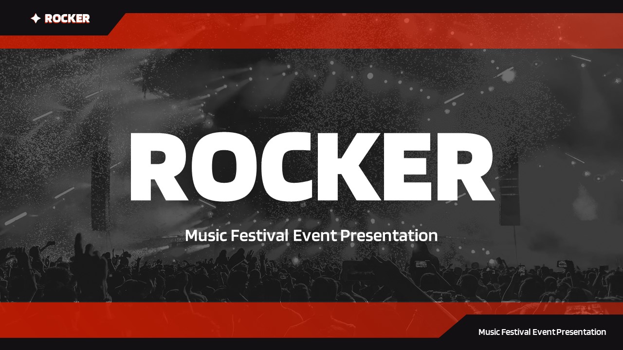 Rocker - Music Festival Event Powerpoint Template, Presentation Templates