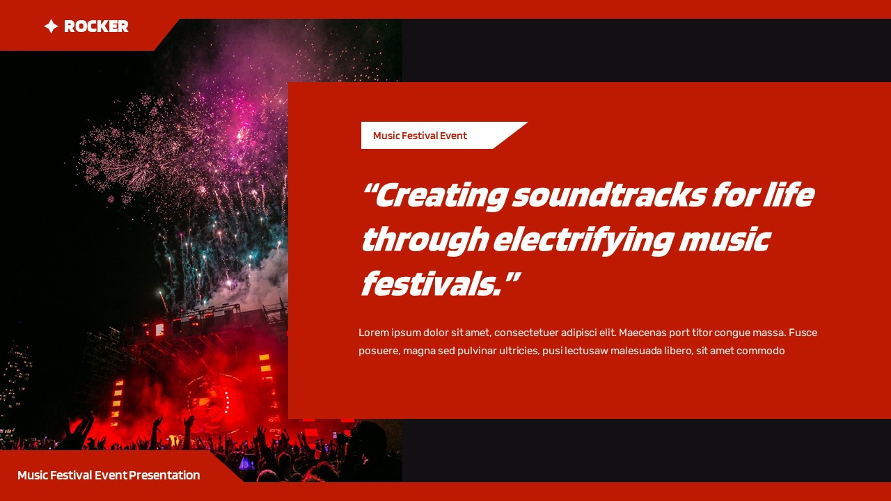 Rocker - Music Festival Event Powerpoint Template, Presentation Templates