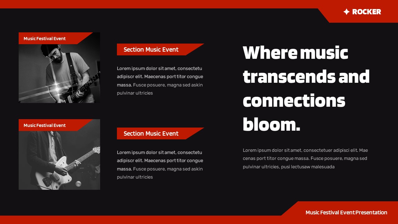 Rocker - Music Festival Event Powerpoint Template, Presentation Templates