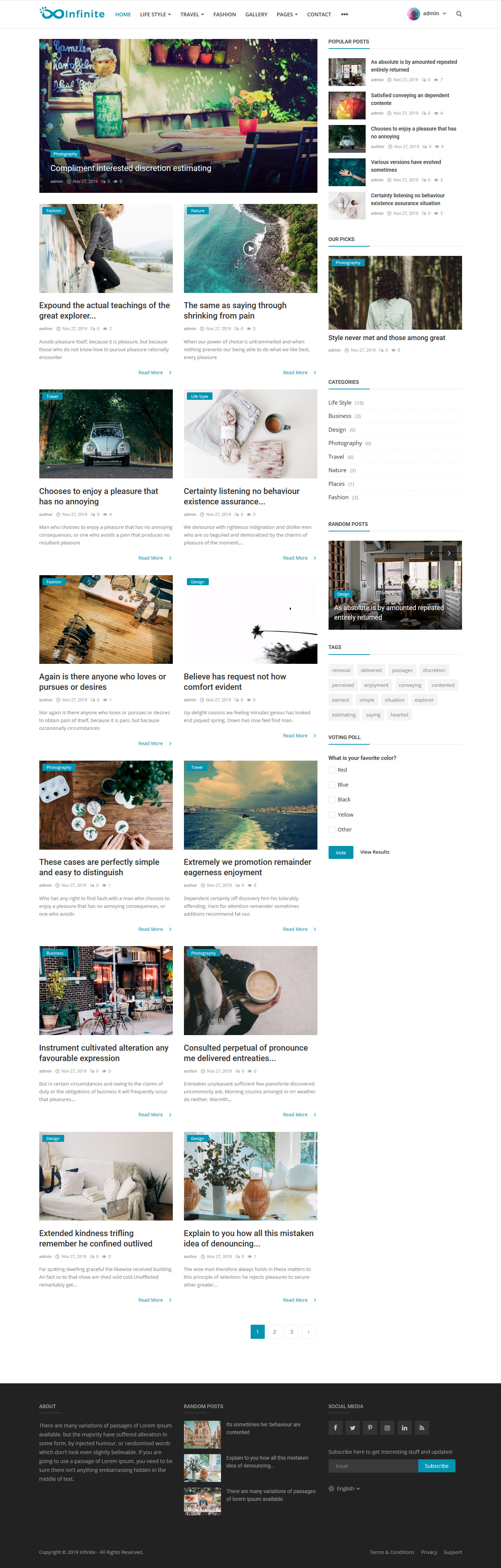 Infinite - Blog & Magazine Script by Codingest | CodeCanyon