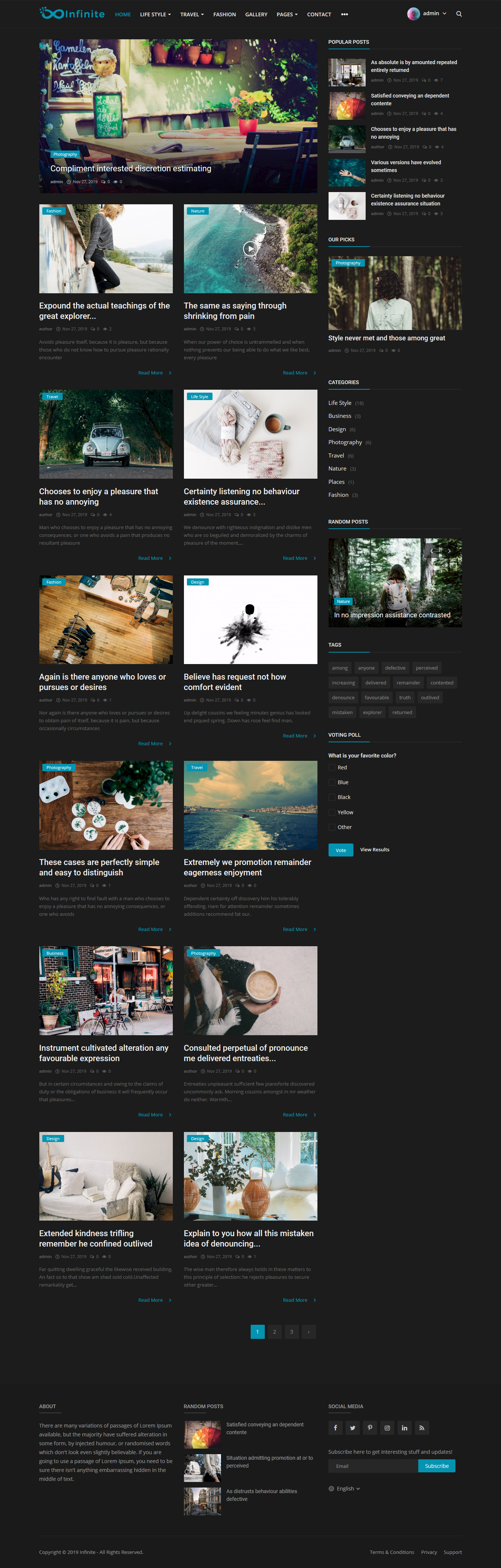 Infinite - Blog & Magazine Script by Codingest | CodeCanyon