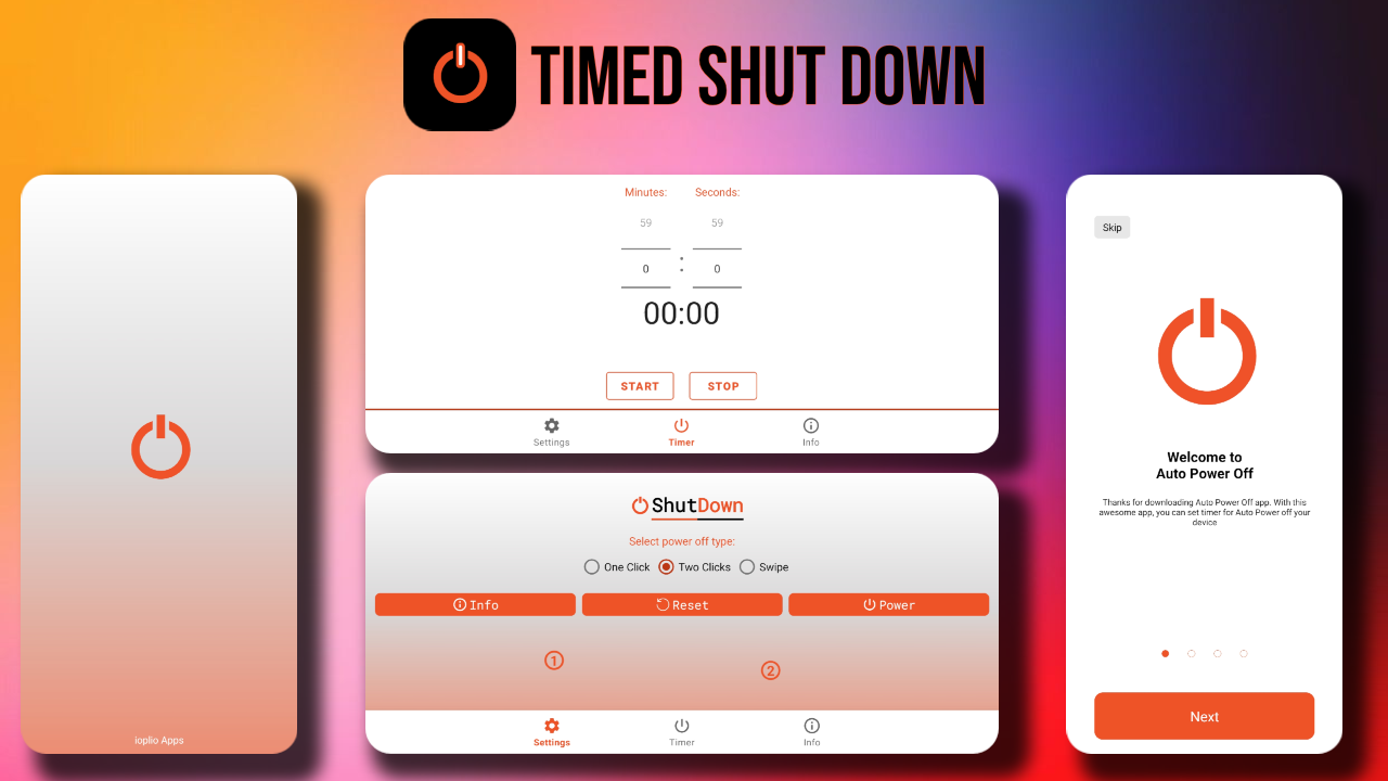 Auto Turn Off Phone Android with Admob - Timed Shut Down by ioplio