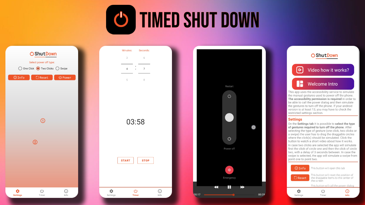 Auto Turn Off Phone Android with Admob - Timed Shut Down by ioplio