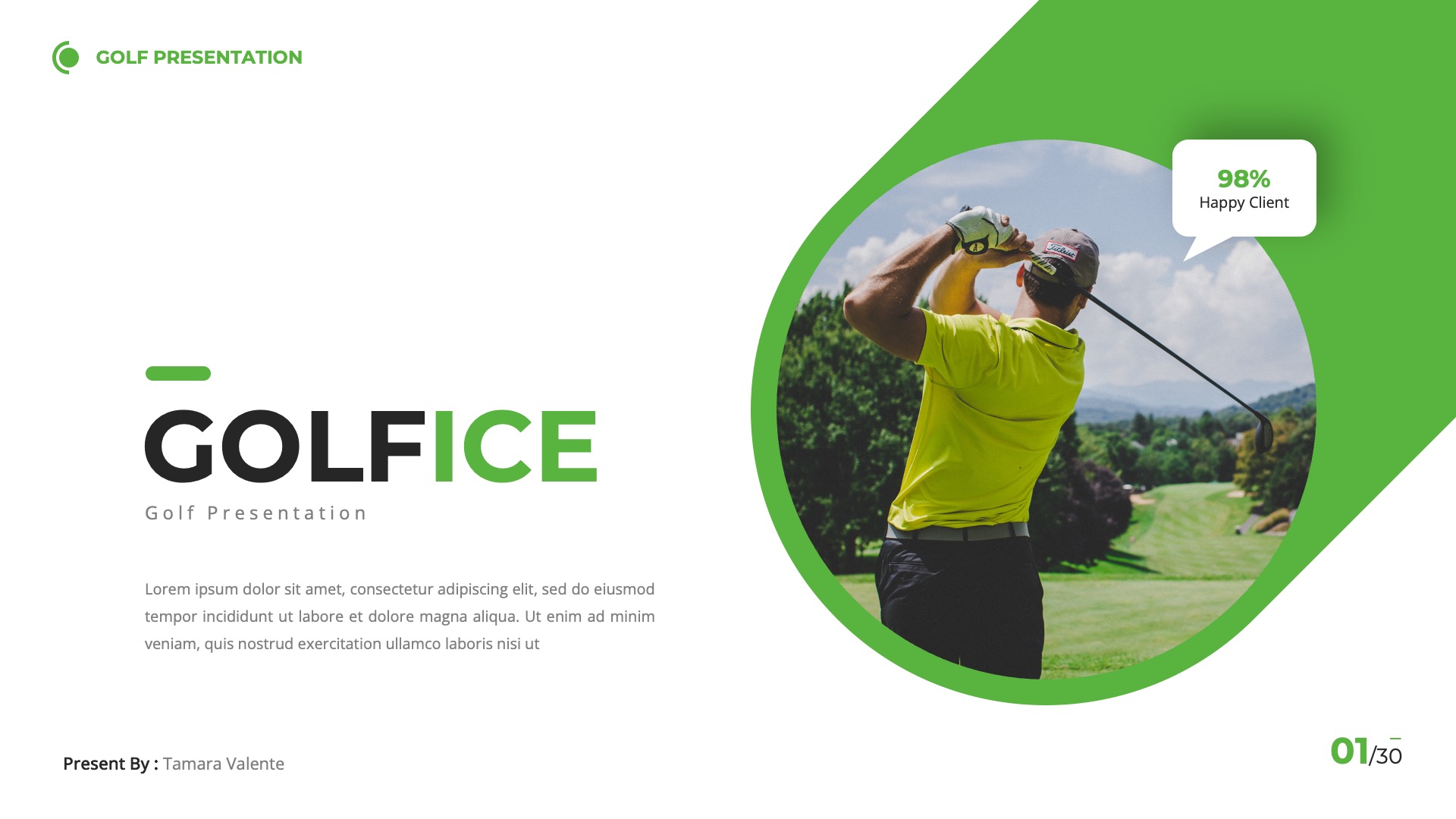 Golfice - Golf PowerPoint Template, Presentation Templates | GraphicRiver