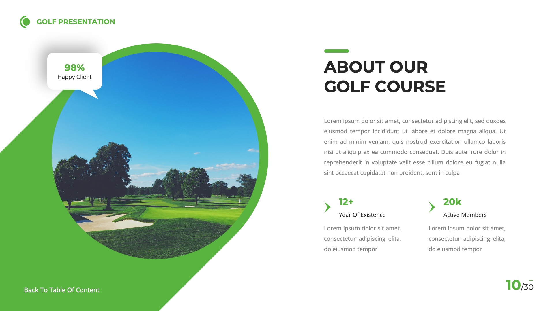 Golfice - Golf PowerPoint Template, Presentation Templates | GraphicRiver