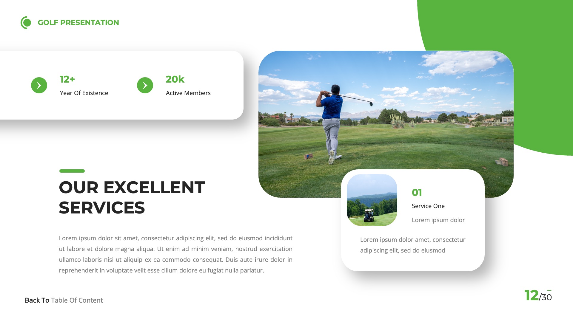 Golfice - Golf PowerPoint Template by SuperSonic_Studio | GraphicRiver