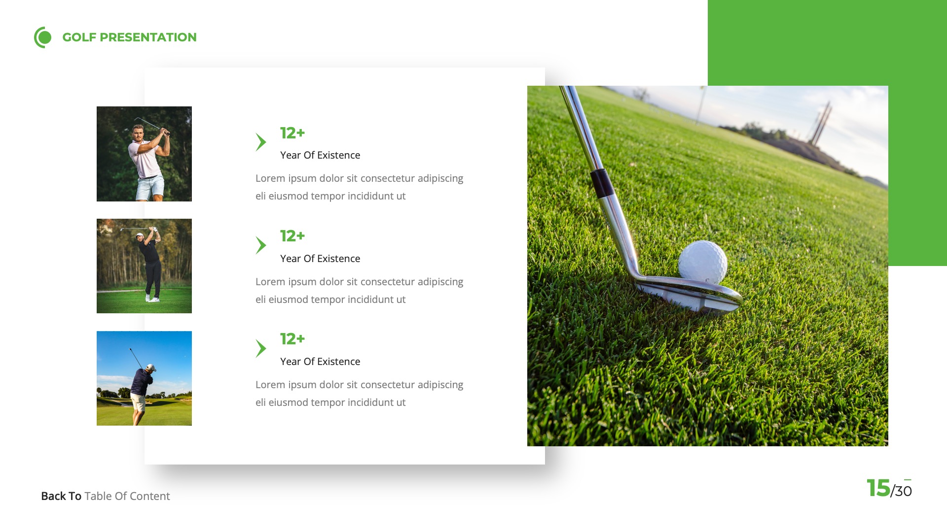 Golfice - Golf PowerPoint Template by SuperSonic_Studio | GraphicRiver