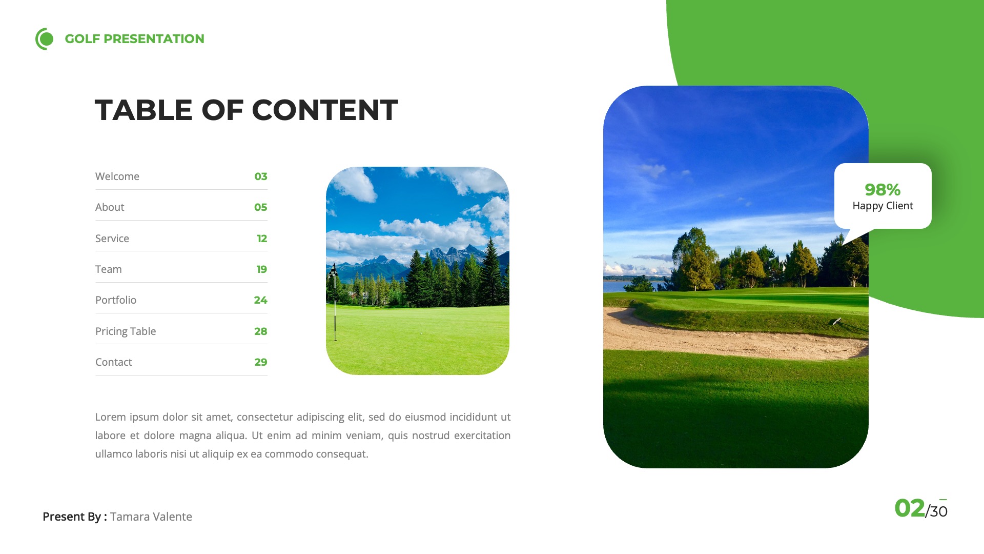 Golfice - Golf PowerPoint Template, Presentation Templates | GraphicRiver