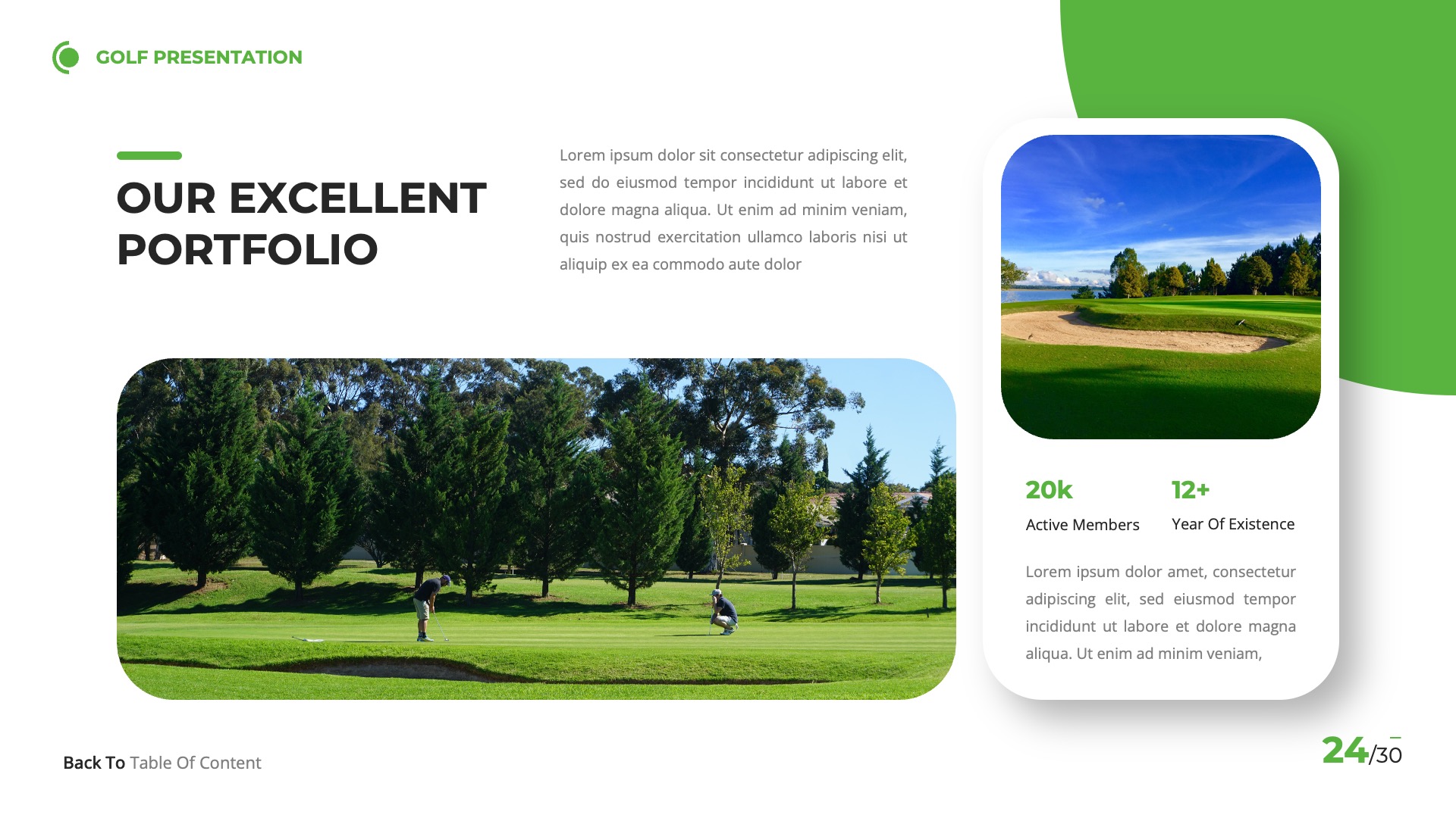 Golfice - Golf PowerPoint Template, Presentation Templates | GraphicRiver