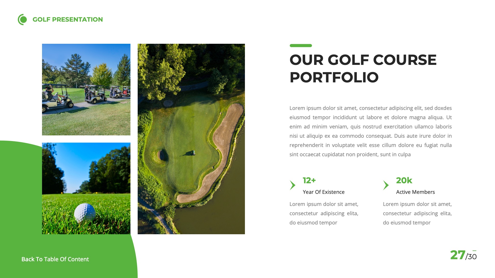 Golfice - Golf PowerPoint Template, Presentation Templates | GraphicRiver