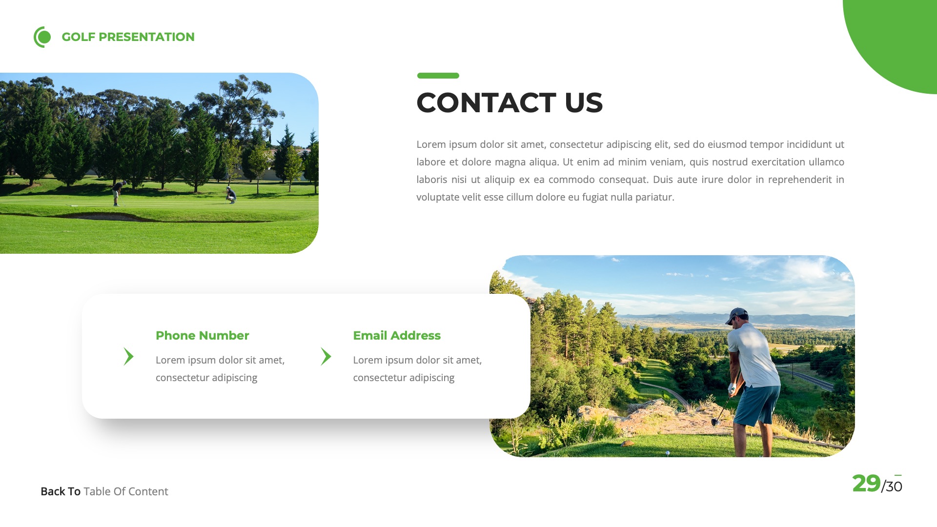 Golfice - Golf PowerPoint Template by SuperSonic_Studio | GraphicRiver