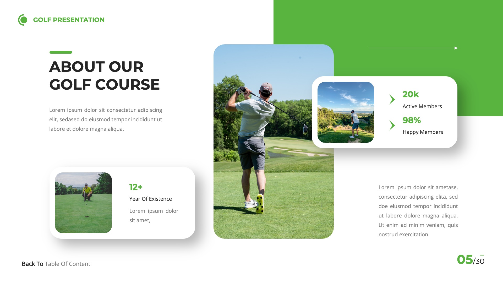 Golfice - Golf PowerPoint Template, Presentation Templates | GraphicRiver