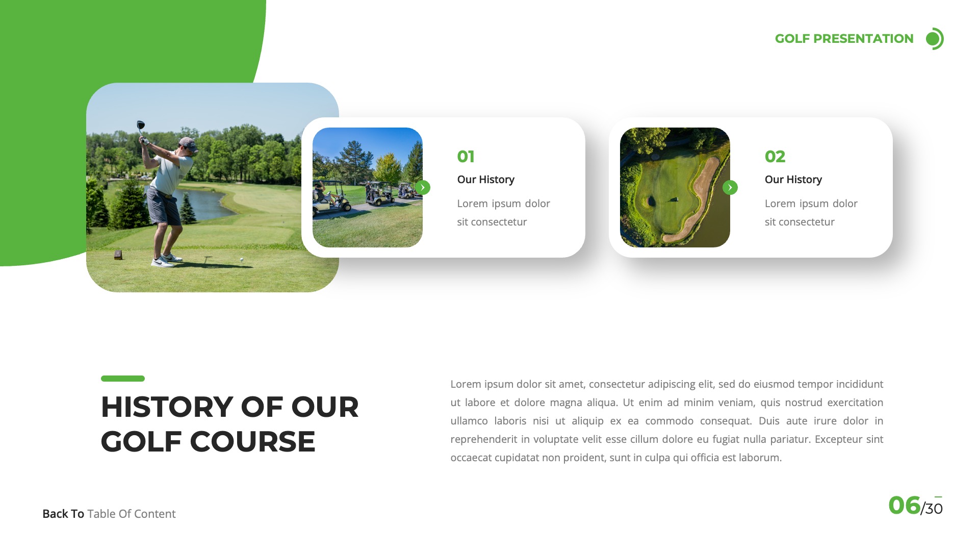 Golfice - Golf PowerPoint Template, Presentation Templates | GraphicRiver