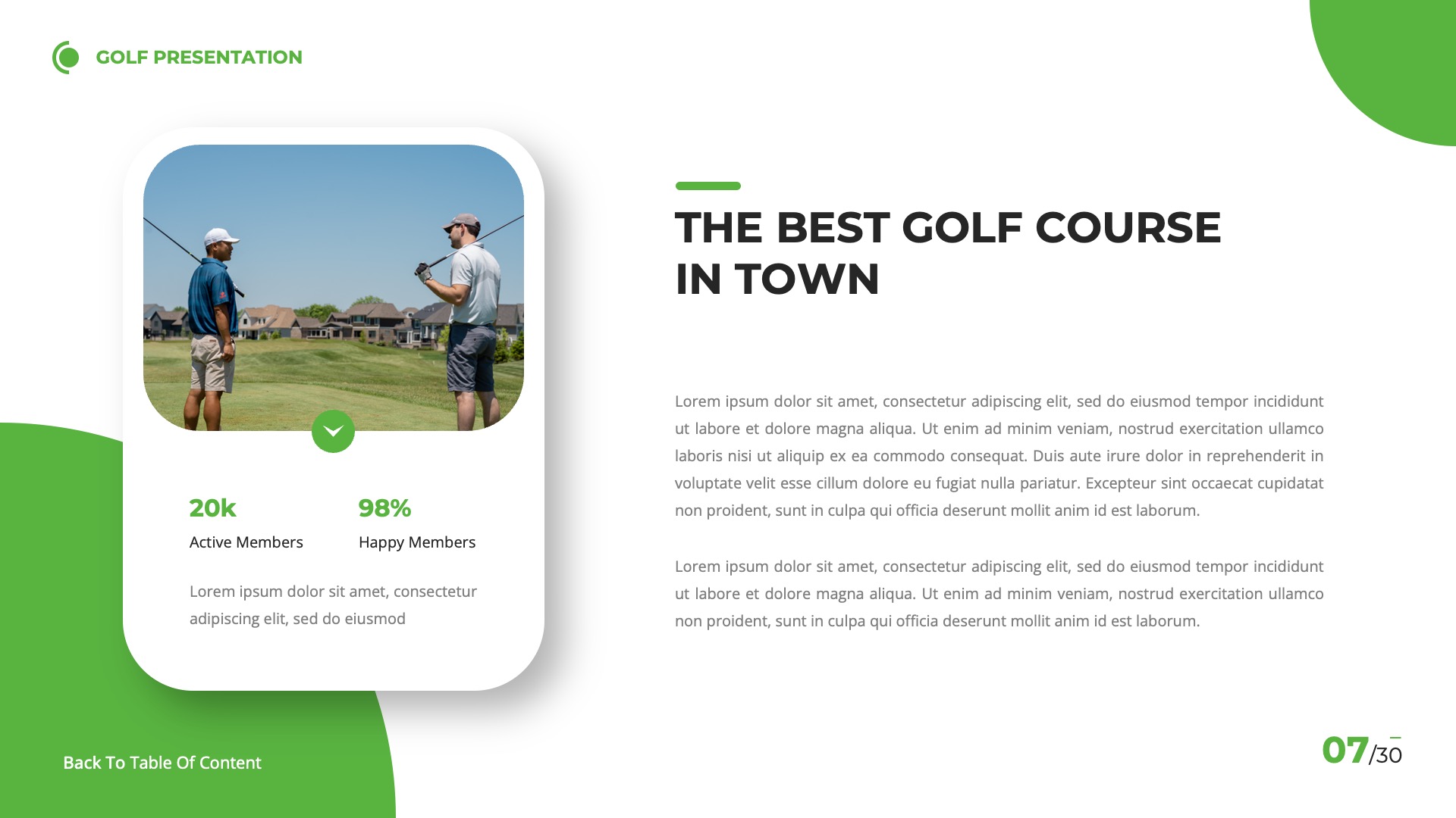 Golfice - Golf PowerPoint Template, Presentation Templates | GraphicRiver