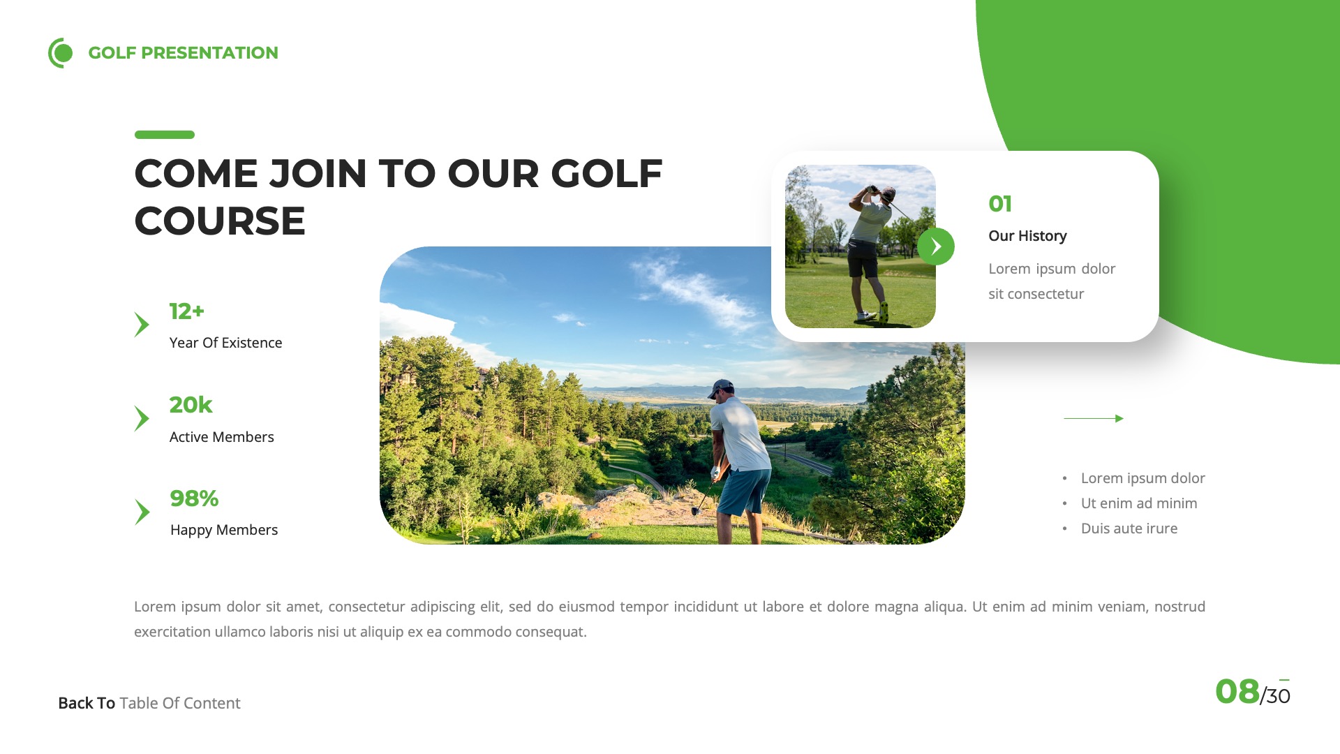 Golfice - Golf PowerPoint Template, Presentation Templates | GraphicRiver