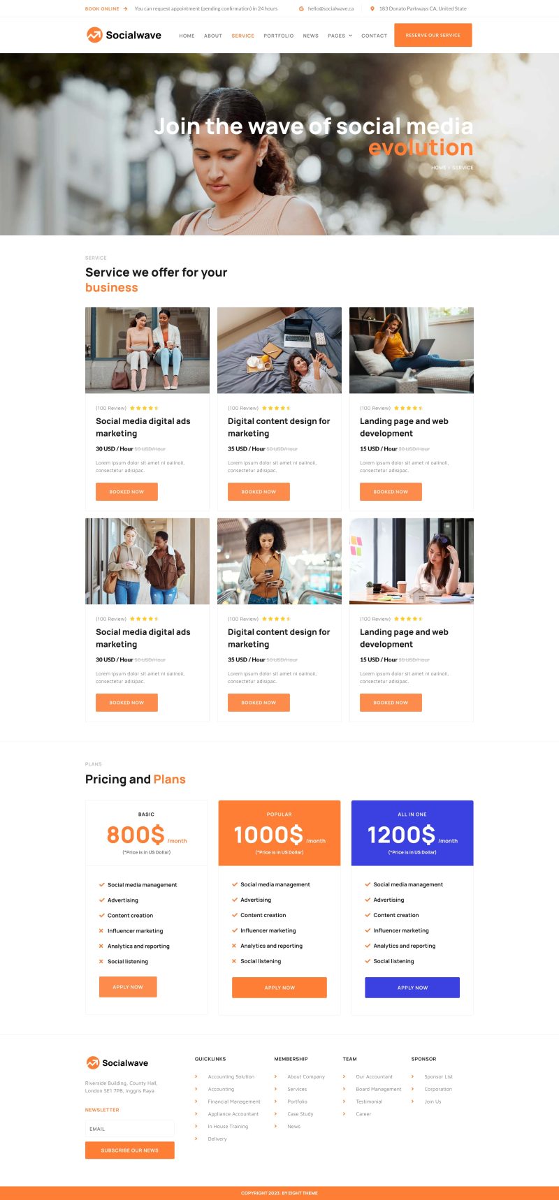 SocialWave - Social Media & Digital Marketing Service Elementor ...
