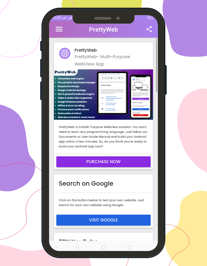 PrettyWeb - Multi-Purpose Android WebView App, AdMob Ads, OneSignal Push & Much More by ...